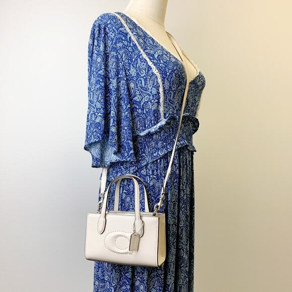 Coach | Bags | Coach Ct84 Nina Mini Tote Bag In Chalk | Poshmark